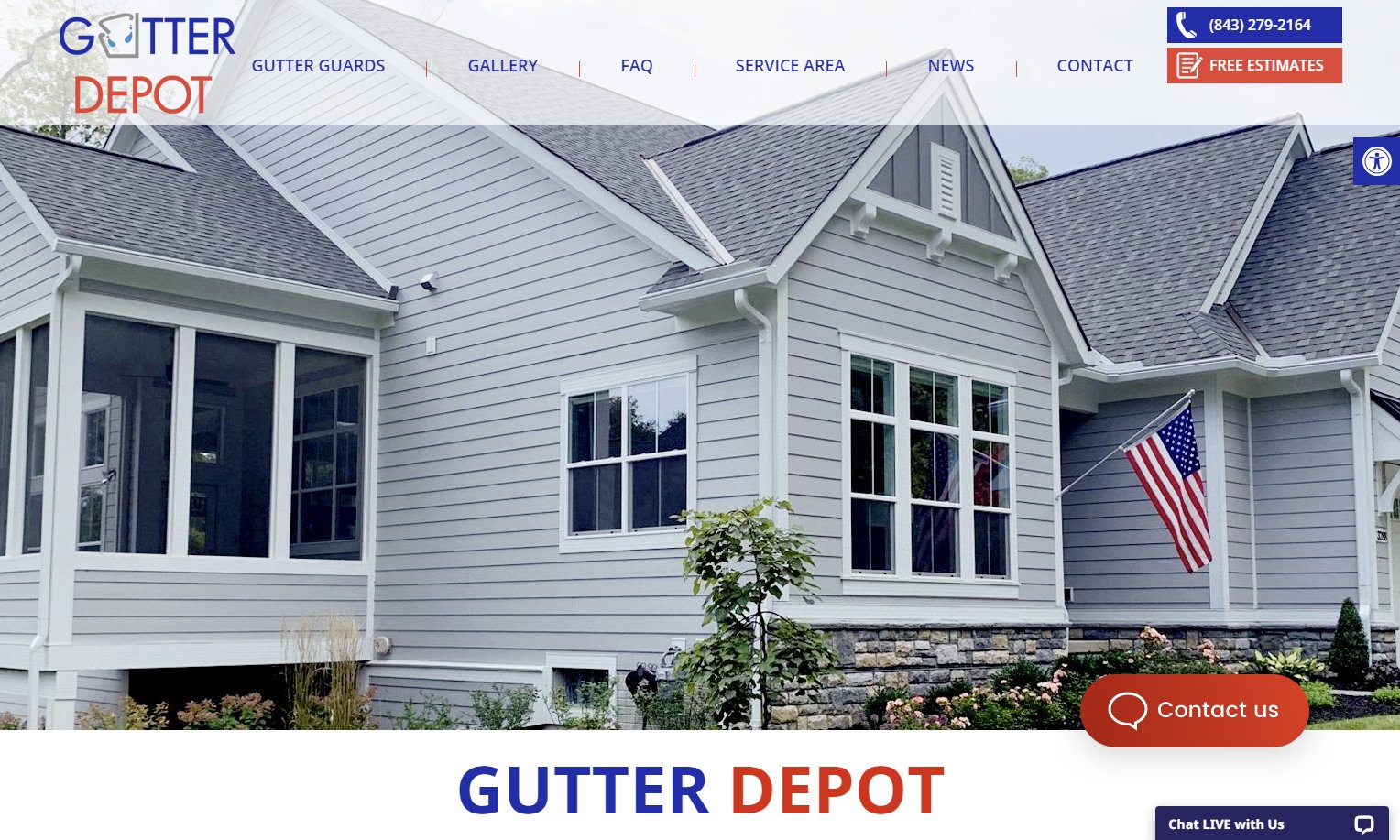 Gutter Depot - VisionLine Media | NJ Web Design