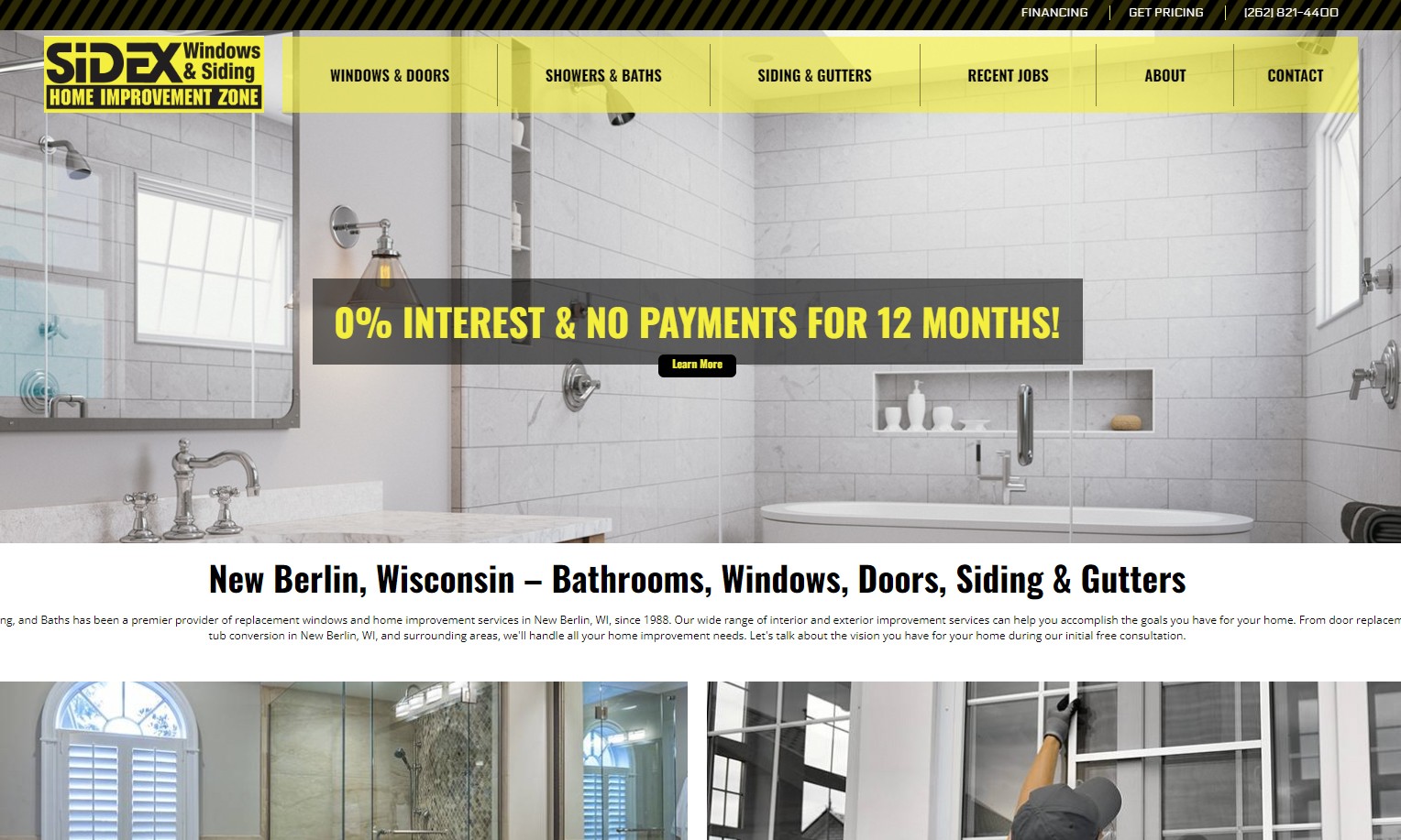 SiDEX Windows, Siding & Baths - VisionLine Media | NJ Web Design