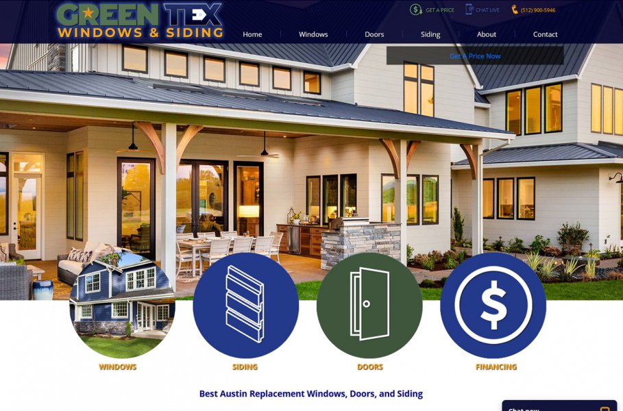 GreenTex Windows & Doors - VisionLine Media | NJ Web Design