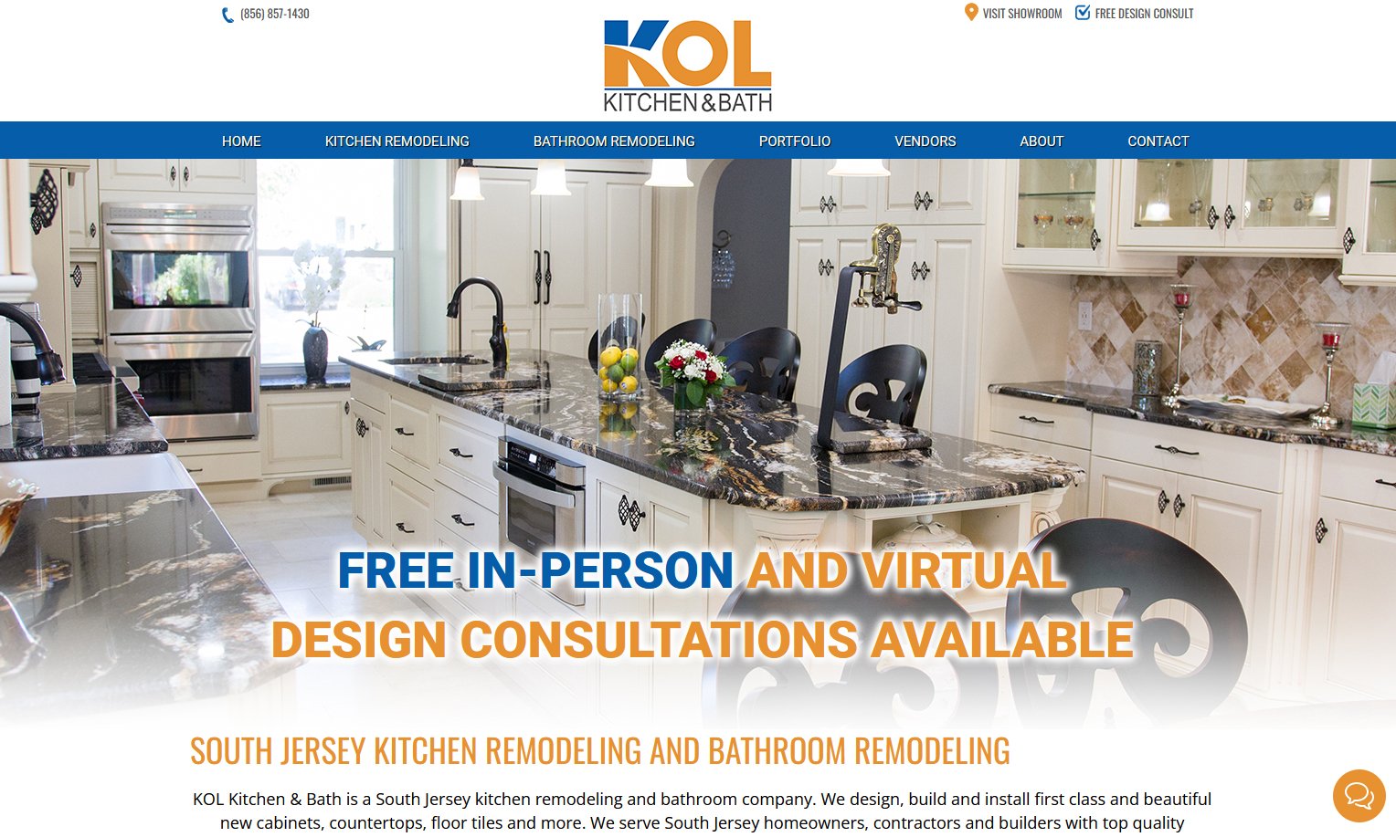 KOL Kitchens and Baths - VisionLine Media | NJ Web Design