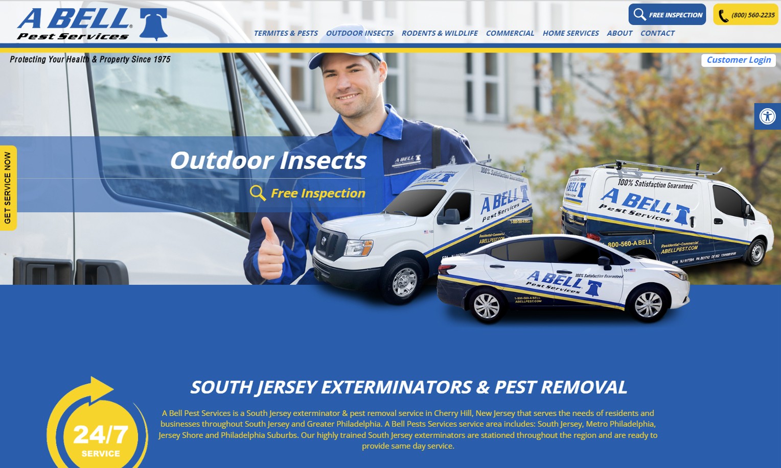 A Bell Pest Services - VisionLine Media | NJ Web Design